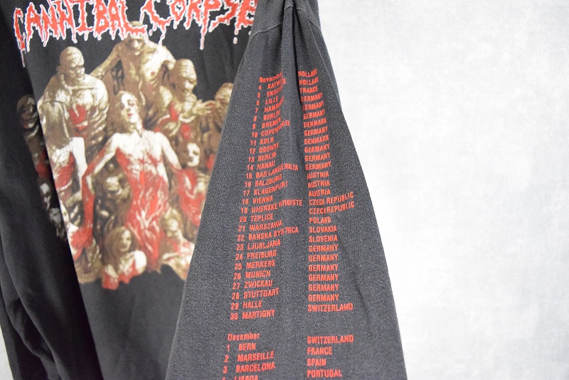 90's 90年代 90s カンニバル・コープス 音楽 バンT 長袖 Tシャツ 90's 90年代 90s カンニバル・コープス 音楽 バンT 長袖 Tシャツ